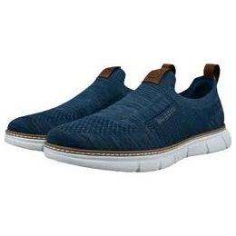 Slip-On Sneaker Bugatti, Herren, Gr. 43, blau, Textil, meliert, Schuhe, Sock-Sneaker, Slipper, Freizeitschuh zum Schlupfen