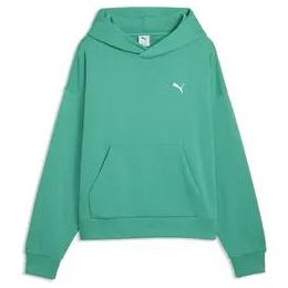 Hoodie Puma "Wardrobe Essentials Boxy Fleece Hoodie Herren", Herren, Gr. XL, vibrant gr&uuml;n, Obermaterial: 66% Baumwolle, 34% Polyester. Seitentasche &ndash; Oben: 100% Baumwolle, Sweatshirts Hoodie