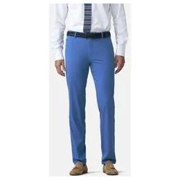 Chinos MEYER "Bonn 1-8142", Herren, Gr. 52, Normalgr&ouml;&szlig;en, royalblau, 88% Baumwolle, 10% Seide, 2% Elasthan, unifarben, regular fit lang, Hosen, Seide-Bio-Baumwolle