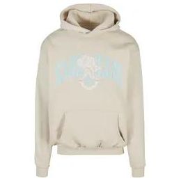 Kapuzenpullover Karl Kani "Karl Kani Karl Kani OG Eagle Print OS Hoodie", Herren, Gr. L, light sand, light blau, 100% Baumwolle, mehrfarbig, loose fit, ohne Ausschnitt, Pullover Kapuzenpullover