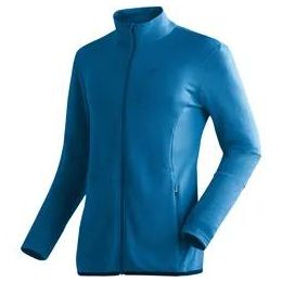 Fleecejacke Maier Sports "Sinaia M", Herren, Gr. 46, blau (saphirblau), 100% Polyester, hoch geschlossener Ausschnitt, Jacken Fleecejacke, Herren Midlayer, atmungsaktiv und schnelltrocknend, Slim Fit