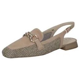 Slingpumps Caprice "Caprice Pumps Leder/Textil", Damen, Gr. 40, braun, silber, Leder, Textil, Schuhe Slingpumps