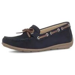 Mokassin Gabor "Mokassin", Damen, Gr. 42,5, blau, Schuhe Mokassin