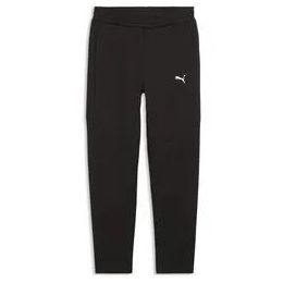 Sporthose Puma "Evostripe Hose Jungen", M&auml;dchen, Gr. 140, Normalgr&ouml;&szlig;en, schwarz, Obermaterial: 77% Baumwolle, 23% Polyester. Einsatz: 19% Polyester, 81% Baumwolle. Seitentasche &ndash; Oben: 100% Baumwolle, unifarben, regular fit, Hosen Sporthose