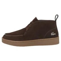 Sneaker Lacoste "Lacoste Baseshot Chukka 2252 Sneaker mid Herren Schuhe", Herren, Gr. 46, dunkelbraun, Veloursleder, Schuhe Sneaker, Zuglasche an der Ferse