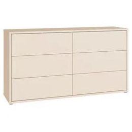 Sideboard FORTE "Alice Springs, Kommode mit 6 Schubk&auml;sten, Breite 154,5cm", sand, B:154,5cm H:83,1cm T:41,5cm, Holzwerkstoff, Sideboards, Sideboard, Schubk&auml;sten mit Vollauszug, grifflos,Push to open, Stauraum