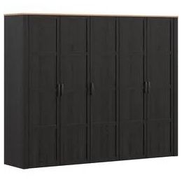 Kleiderschrank FORTE "Bohol", riviera eiche, cabazone eiche, B:265,6cm H:214cm T:59,6cm, Schr&auml;nke, Kleiderschrank, H&ouml;he 214 cm, 5t&uuml;rig, SoftClose