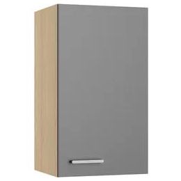 H&auml;ngeschrank KOCHSTATION "KS-Lucy", basaltgrau, eiche hell, B:40cm H:70,4cm T:34,6cm, Schr&auml;nke, H&auml;ngeschrank, Breite 40 cm, mit 1 T&uuml;r, 2 Einlegeb&ouml;den, Soft-Close
