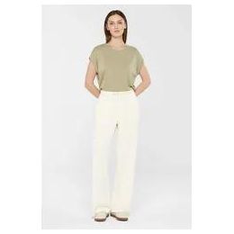 Cargohose SENSES.THE LABEL, Damen, Gr. M, Normalgr&ouml;&szlig;en, raw cotton, Web, Material: 100% Lyocell, unifarben, weit lang, Hosen Cargohose, mit Elastikbund