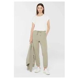 Sporthose SENSES.THE LABEL, Damen, Gr. XL, Normalgr&ouml;&szlig;en, light sage, Sweatware, Material: 92% Baumwolle, 8% Elasthan, unifarben, relaxed fit lang, Hosen Sporthose, mit Elastikbund und Kordel