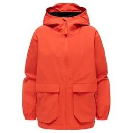 Outdoorjacke Navahoo "Donnerwetter 14", Damen, Gr. L (40), orange, Obermaterial: 100% Nylon. Innenfutter: 62% Polyester, 33% Viskose, 5% Elasthan. &Auml;rmelfutter: 100% Polyester, l&auml;ssig geschnitten h&uuml;ftbedeckend, hoch geschlossener Ausschnitt, Windstopperb&uuml;ndchen mit innenliegendem Gummizug, Jacken Outdoorjacke, Wasserdichte &Uuml;bergangsjacke mit Kapuze