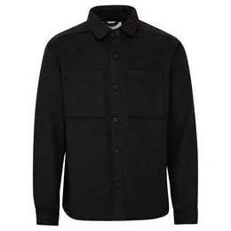 !Solid Langarmhemd SOLID "Langarmhemd SDTam", Herren, Gr. XXL, N-Gr, schwarz, Obermaterial: 100% Polyester PES., Hemden