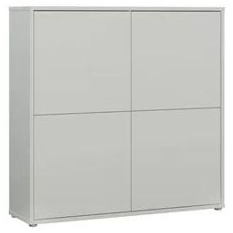 Highboard FORTE "Alice Springs", secret grau, B:124,5cm H:121,5cm T:34,9cm, Holzwerkstoff, Sideboards, Highboard, Grifflos,Push to open, Stauraum