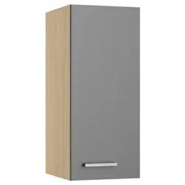 H&auml;ngeschrank KOCHSTATION "KS-Lucy", basaltgrau, eiche hell, B:30cm H:70,4cm T:34,6cm, Schr&auml;nke, H&auml;ngeschrank, Breite 30 cm, mit 1 T&uuml;r, 2 Einlegeb&ouml;den, Soft-Close