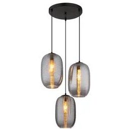 Globo LIGHTING H&auml;ngeleuchte "JEFREY", schwarz smoke, &Oslash; 47cm H: 120cm, 1 Stk., Leuchten, H&auml;ngelampe Esszimmer-Leuchte Esstischleuchte Wohnzimmer, H&auml;ngeleuchte