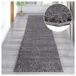 Hochflor-Teppich OTTO HOME "Viva Shaggy, in Standard- und Premium-Qualit&auml;t, 30 mm oder 45 mm H&ouml;he" Gr. 11, grau (stone), B:67cm H:45mm L:230cm, Kunstfaser, Teppiche, Uni Farben, einfarbig, besonders weich und kuschelig, Kundenliebling