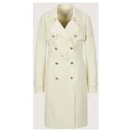Madeleine Mode Trenchcoat MADELEINE "Trenchcoat Eleganter Zweireiher mit breitem Reverskragen", Damen, Gr. 42, wei&szlig; (wollwei&szlig;), Obermaterial: 50% Polyester PES. 50% Wolle WO., Modern, gerade, M&auml;ntel, &Auml;rmelriegel
