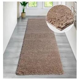 Hochflor-Teppich OTTO HOME "Viva Shaggy, in Standard- und Premium-Qualit&auml;t, 30 mm oder 45 mm H&ouml;he" Gr. 11, beige, B:67cm H:30mm L:230cm, Kunstfaser, Teppiche, Uni Farben, einfarbig, besonders weich und kuschelig, Kundenliebling