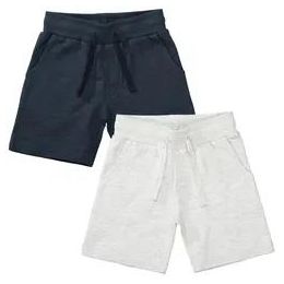 Sweatshorts STACCATO, Jungen, Gr. 104/110, N-Gr, light grau m, Sweatware, Obermaterial: 98% Baumwolle, 2% Polyester. Obermaterial 2: 100% Baumwolle, unifarben, bequem kurz, Hosen Sweatshorts, 2er Pack, kurz, mit Kordelzug, f&uuml;r Boys