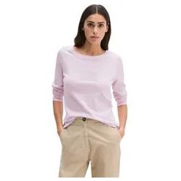 Marc O'Polo Langarmshirt MARC O'POLO "aus weichem Baumwoll-Single-Jersey", Damen, Gr. S, dried rose, Obermaterial: 100% Baumwolle, unifarben, Basic, regular fit, U-Boot-Ausschnitt, Rippb&uuml;ndchen, Shirts Langarmshirt