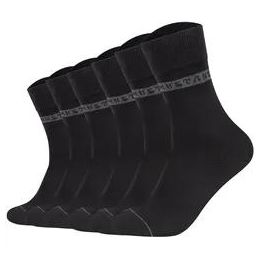 Kurzsocken Mustang "Socken Casual Organic Cotton Socks 6-Pack 6er Pack", Herren, Gr. 39-42, schwarz, Obermaterial: 73% Baumwolle CO. 23% Polyester PES. 2% Polyamid PA. 2% Elasthan EL., Socken