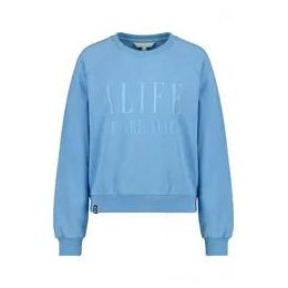 alife and kickin Sweatshirt ALIFE & KICKIN "Damen ThyraAK P Rundhalspullover, Sweatshirt", Damen, Gr. S, azure, 60% Baumwolle, 40% Polyester, Sweatshirts Sweatshirt