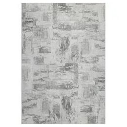 Teppich Kayoom "Visionary 128", grau, B:160cm H:8mm L:230cm, Polyester, Teppiche, Teppich, Kurzflor, Vintage, Patchwork Muster, Modernes Muster