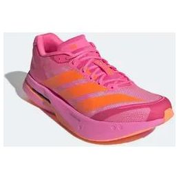 Laufschuh Adidas PERFORMANCE "ADIZERO BOSTON 13", Damen, Gr. 46,5, lucid pink, lucid orange, iron metallic, Textil, Schuhe Laufschuh