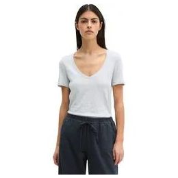 Marc O'Polo T-Shirt MARC O'POLO "aus Slub-Jersey", Damen, Gr. S, airy blau, Obermaterial: 100% Baumwolle, unifarben, Basic, regular fit, V-Ausschnitt, normaler Saum, Shirts T-Shirt