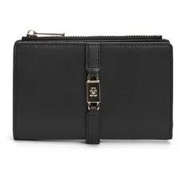 Geldb&ouml;rse Tommy Hilfiger "TH GLAM BIFOLD WALLET", Herren, schwarz, Lederimitat, Basic, Kleinlederwaren, Damen Geldbeutel, Portemonnaie mit Zierriegel