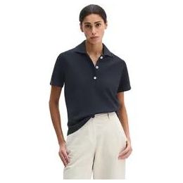 Marc O'Polo Poloshirt MARC O'POLO "aus Garment-Dyed-Piqu&eacute;-Jersey", Damen, Gr. S, deep night blau, Obermaterial: 100% Baumwolle, unifarben, regular fit, normaler Saum, Shirts