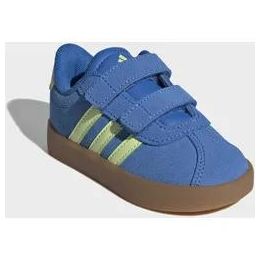 Sneaker Adidas SPORTSWEAR "VL COURT 3.0", M&auml;dchen, Gr. 24, bright royal, pulse lime, gum10, Leder, Synthetik, Schuhe Sneaker, f&uuml;r Kinder, inspiriert vom Design des Adidas samba