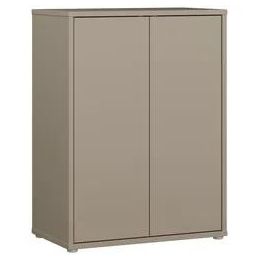 Kommode FORTE "Alice Springs. Kommode, 2 T&uuml;ren, B/H/T 74,5/99,1/41,5 cm", taupe, B:74,5cm H:99,1cm T:41,5cm, Holzwerkstoff, Sideboards, Kommode, T&uuml;ren grifflos, Push to open