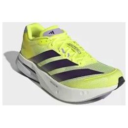 Laufschuh Adidas PERFORMANCE "ADIZERO BOSTON 13", Damen, Gr. 44, solar gelb, aurora plum, powder plum, Textil, Schuhe Laufschuh