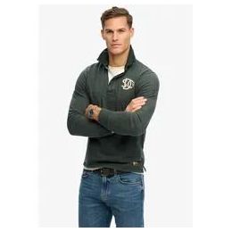 Langarmshirt Superdry "VINTAGE ATHLETIC RUGBY", Herren, Gr. L, eagle gr&uuml;n, Single Jersey, Obermaterial: 100% Baumwolle, bedruckt, relaxed fit normal, Rundhals, Shirts Langarmshirt, Baumwolle, relaxed fit