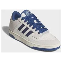 Sneaker Adidas SPORTSWEAR "RAPID COURT LOW", Damen, Gr. 44,5, owei&szlig;, dkblau, dupe, Leder, Synthetik, Schuhe Sneaker