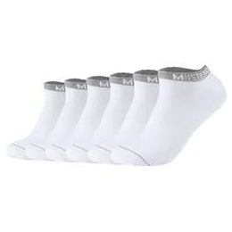 Sneakersocken Mustang "Socken Casual Organic Cotton Sneaker 6-Pack 6er Pack", Herren, Gr. 39-42, wei&szlig;, Obermaterial: 73% Baumwolle CO. 23% Polyester PES. 2% Polyamid PA. 2% Elasthan EL., Socken Sneakersocken
