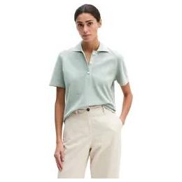 Marc O'Polo Poloshirt MARC O'POLO "aus Garment-Dyed-Piqu&eacute;-Jersey", Damen, Gr. L, fresh sage, Obermaterial: 100% Baumwolle, unifarben, regular fit, normaler Saum, Shirts