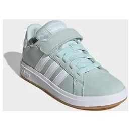 Sneaker Adidas SPORTSWEAR "GRAND COURT 00S KIDS", M&auml;dchen, Gr. 35, halo mint, cloud wei&szlig;, gum 3, Leder, Textil, Schuhe Sneaker, Design auf den Spuren des Adidas Superstar, f&uuml;r Kinder