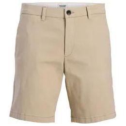 Jack & Jones PlusSize Chinohose "JPSTMARCO DYLAN CHINO SHORTS PLS", Herren, Gr. 46 (6XL), N-Gr, string, Web, Obermaterial: 98% Baumwolle, 2% Elasthan, JACK & JONES PLUSSIZE, unifarben, regular fit, Hosen Chinohose