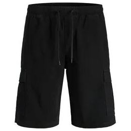 Jack & Jones PlusSize Chinohose "JPSTMARCO DYLAN CHINO SHORTS PLS", Herren, Gr. 46 (6XL), N-Gr, schwarz, Web, Obermaterial: 98% Baumwolle, 2% Elasthan, JACK & JONES PLUSSIZE, unifarben, regular fit, Hosen Chinohose