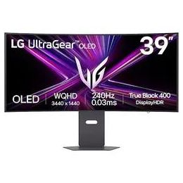 LG Curved-Gaming-OLED-Monitor "39GX900A", Energieeffizienz: F (A-G), schwarz, B:88,78cm H:40,44cm T:19,8cm, Monitore