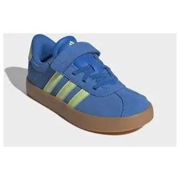Sneaker Adidas SPORTSWEAR "VL COURT 3.0", M&auml;dchen, Gr. 35, bright royal, pulse lime, gum10, Leder, Synthetik, Schuhe Sneaker, mit Klettverschluss, f&uuml;r Kinder