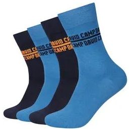 Socken CAMP DAVID "casual", Damen, Gr. 43-46, paris blau, Baumwollmischung, Socken Socken, mit elastischem Bund