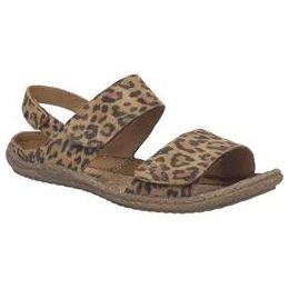 Sandale Josef Seibel "Caitlyn 04, leopard", Damen, Gr. 39, braun (leopard), Obermaterial: 100% Rindsleder Leather cow., Schuhe Sandale