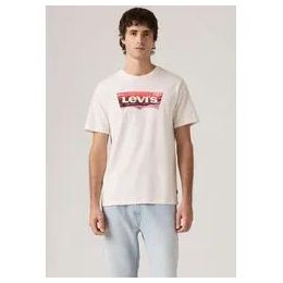 Levi's T-Shirt LEVI'S "Batwing Logo Tee", Damen, Gr. L, coastal filled bw egret, Jersey, Obermaterial: 100% Baumwolle, normal normal, Rundhals, Shirts T-Shirt, mit Logo-Front-Print