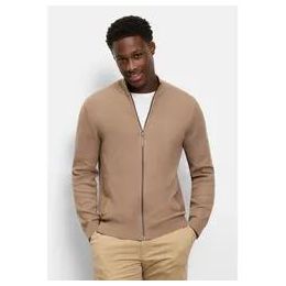 Sweatjacke OLYMP "OLYMP Casual Strick", Herren, Gr. L, natur, 55% Baumwolle, 45% Polyester, Sweatjacken Sweatjacke