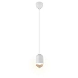 Trio REALITY LEUCHTEN Pendelleuchte "NARA, H&auml;ngelampe inkl. Leuchtmittel 1x E27 806 Lumen 2700K warmwei&szlig;", wei&szlig; matt, 1, &Oslash; 10,5cm H: 150cm, 2 Stk., Leuchten, H&auml;ngeleuchte in schlichtem Design &Oslash; 11cm, Leuchtmittel wechselbar, Pendelleuchte