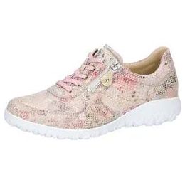Waldl&auml;ufer Schn&uuml;rschuh WALDL&Auml;UFER "HAVY", Damen, Gr. 5 (38), ros&eacute; multicolor, Textil, Veloursleder, Reptilienpr&auml;gung, Schuhe Schn&uuml;rschuh, Sneaker, Halbschuh, Freizeitschuh in Komfortweite H (= sehr weit)