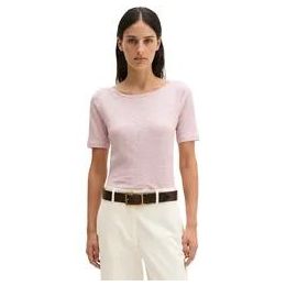 Marc O'Polo T-Shirt MARC O'POLO "aus softem Slub-Jersey", Damen, Gr. L, dried rose, Obermaterial: 100% Baumwolle, unifarben, Basic, regular fit, U-Boot-Ausschnitt, normaler Saum, Shirts T-Shirt